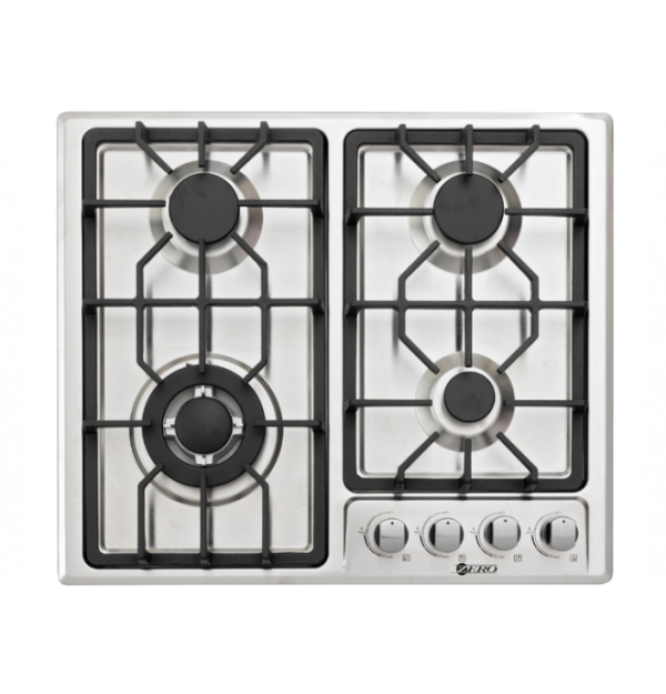 Zero Appliances 4 Burner Stainless Steel Gas Hob - We Do Gas