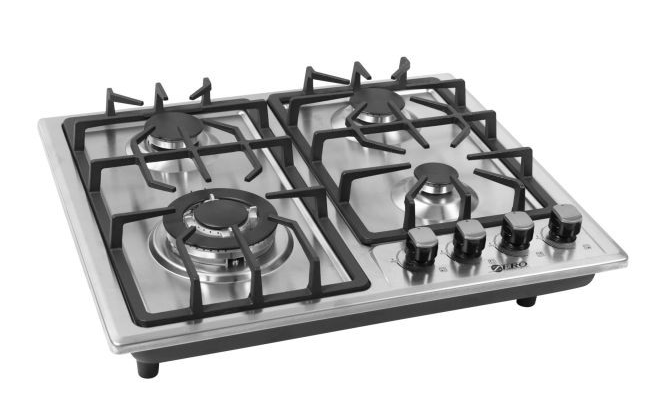 Zero Appliances 4 Burner Stainless Steel Gas Hob - We Do Gas
